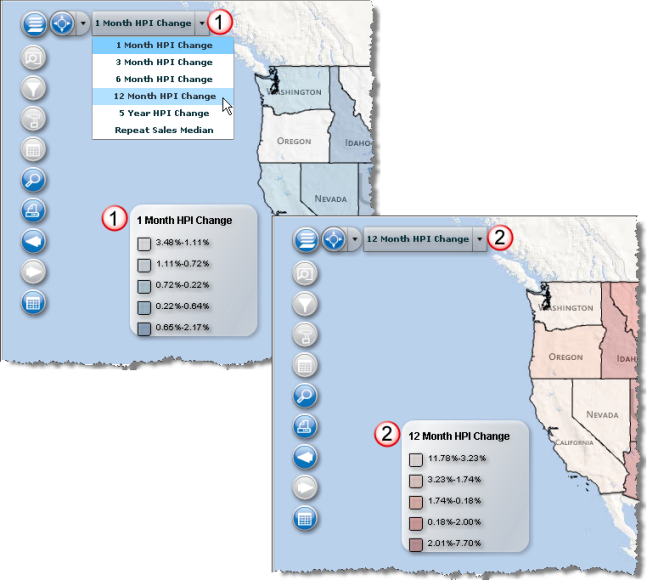 Select Metric to Display on Map